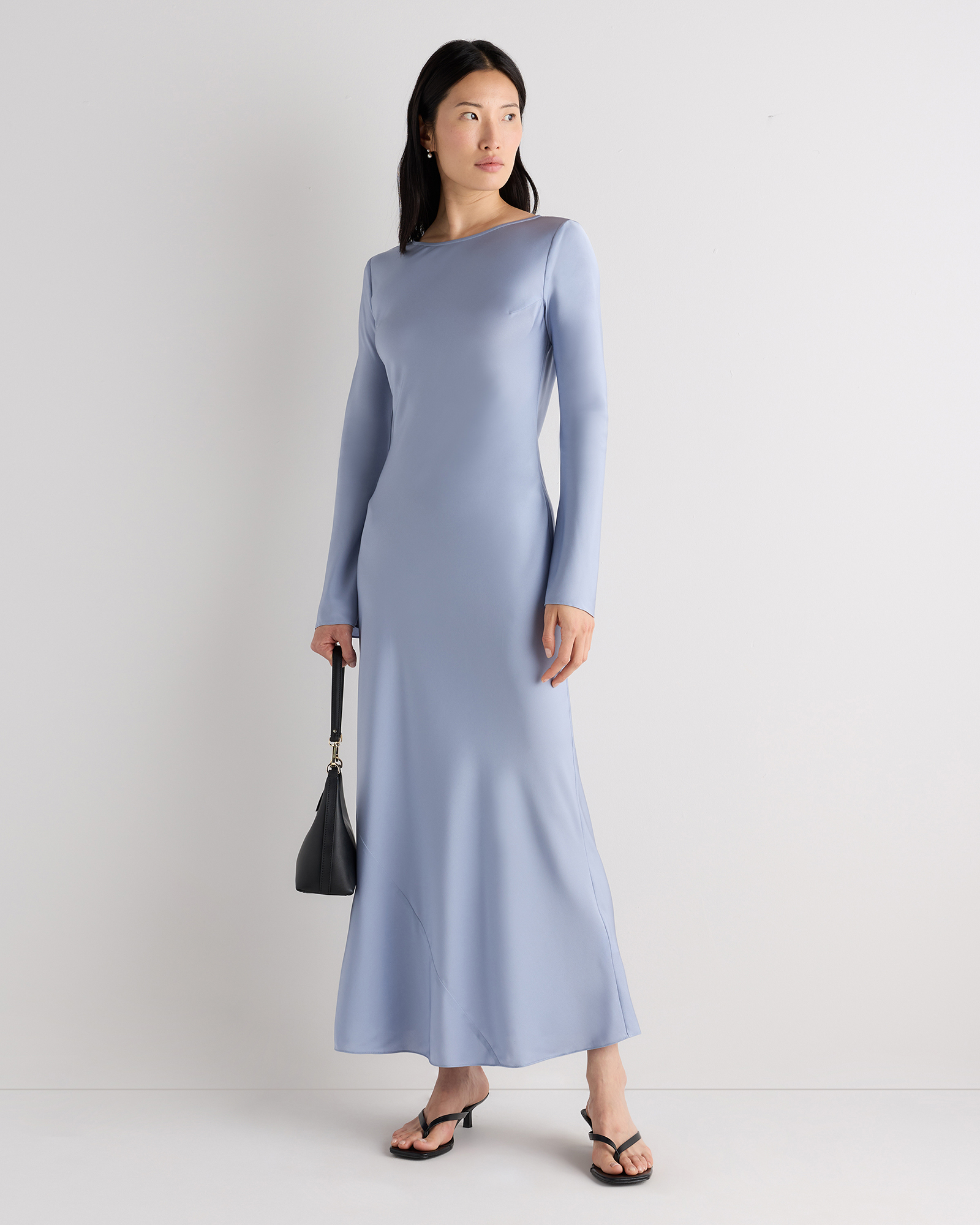 QUINCE QUINCE Washable Stretch Silk Maxi Dress